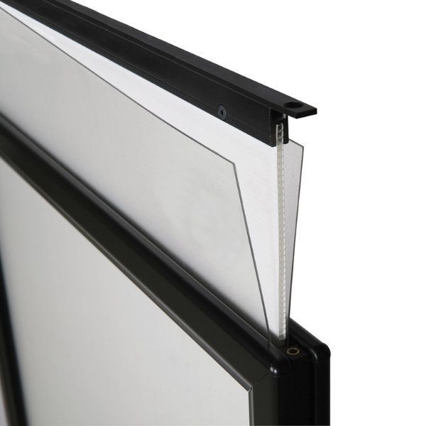 22"w x 28"h Slide-in SwingPro Black Frame Black Feet Sidewalk Sign