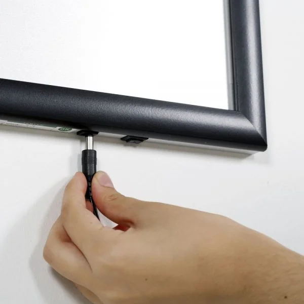 24x36 Smart Poster LED Light Box, Black - Displays Market