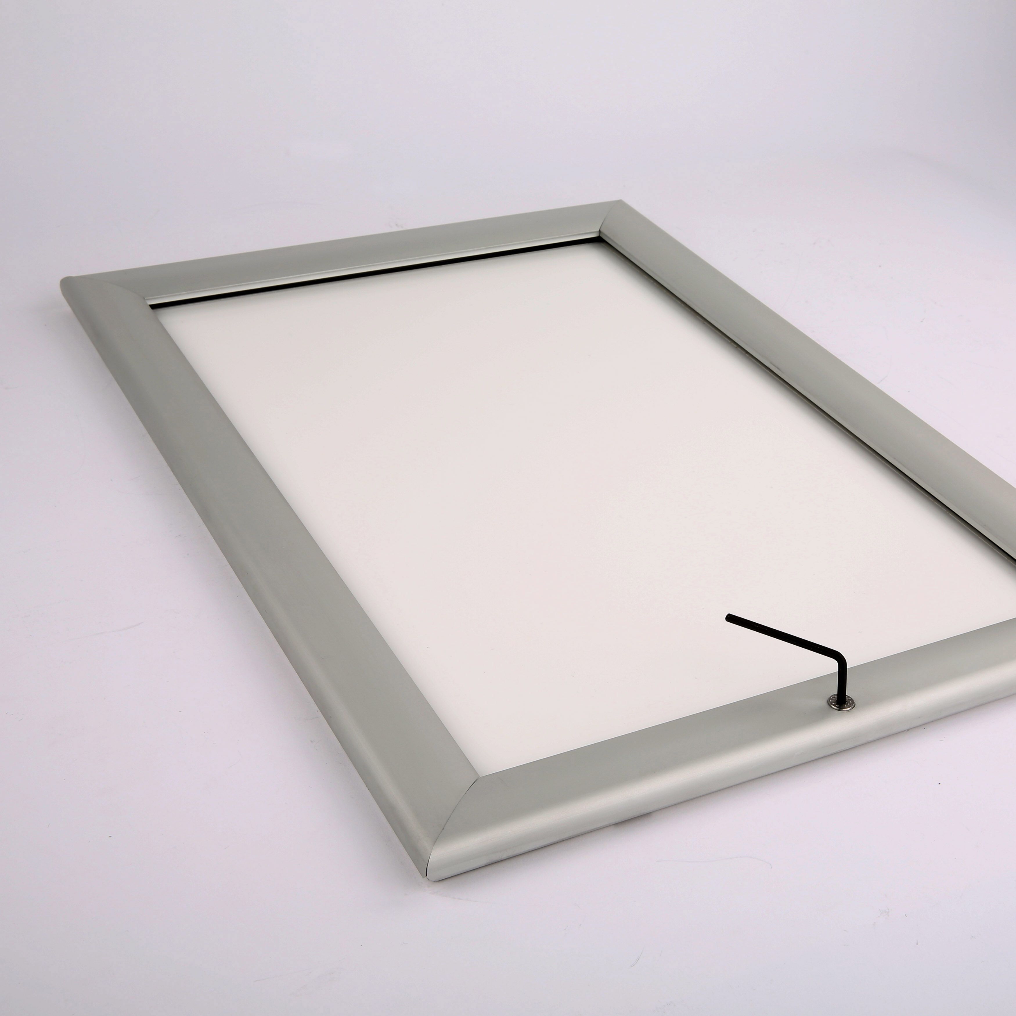 30×40 Lockable Weatherproof & Outdoor Snap Poster Frame – 1.38″ Silver ...