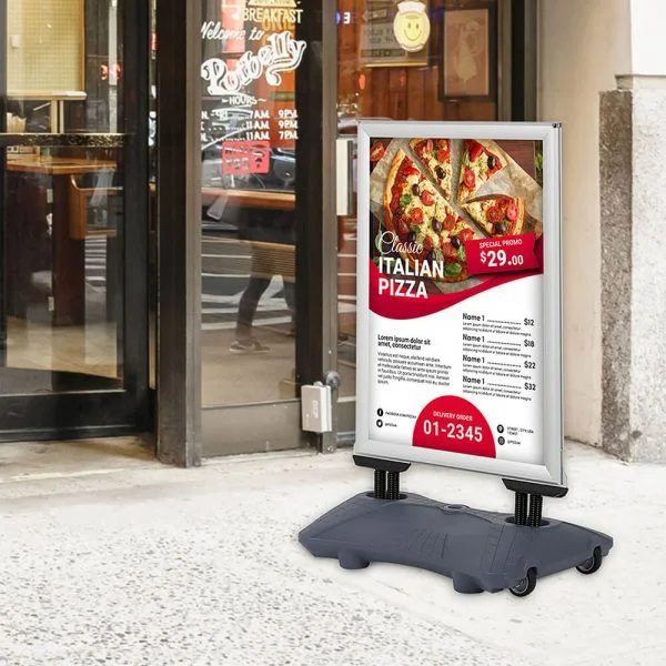 WindPro Silver Frame Sidewalk Sign, 22x28 - Displays Market